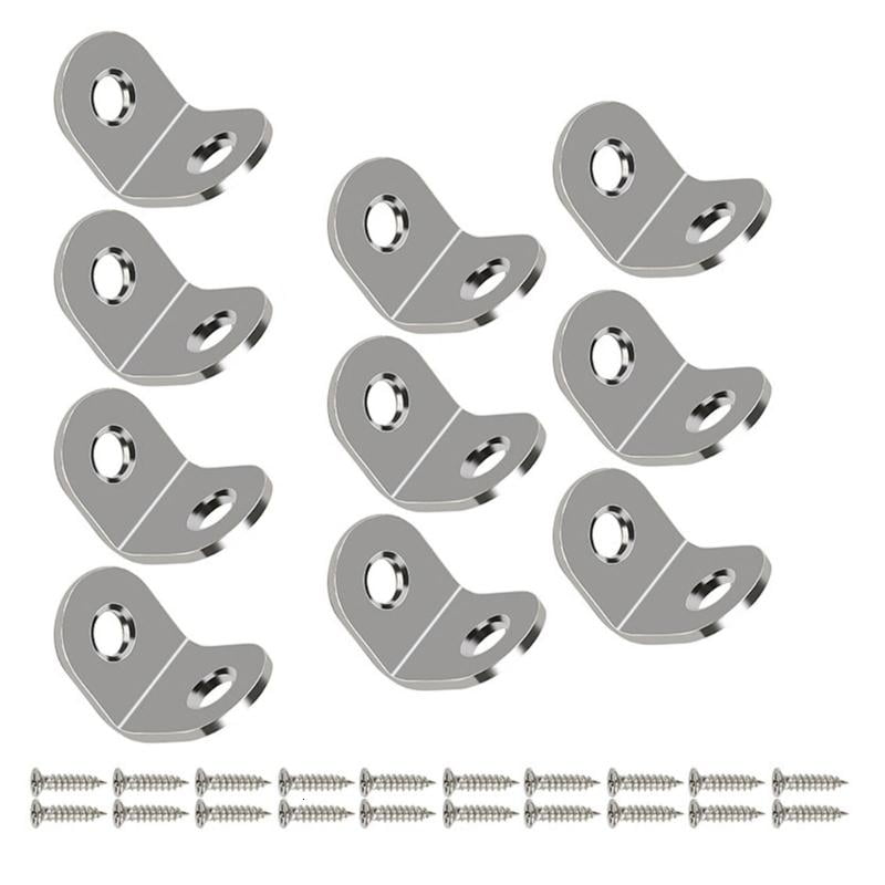 HONCLL L Shaped Stainless Steel Brackets set Corner Brace Assortment ...
