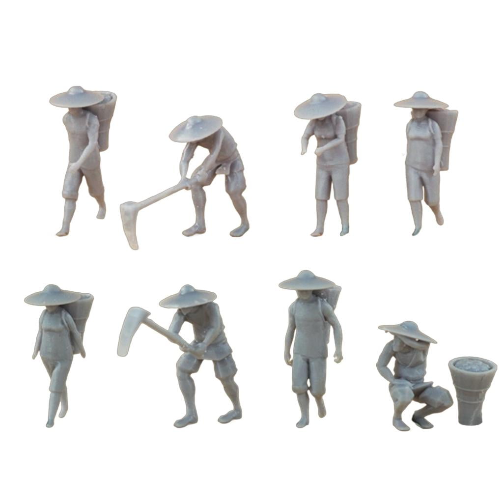 HONCLL Lifelikes 1/87 Scale Resins Figures for DIY Farm Scene for Model ...