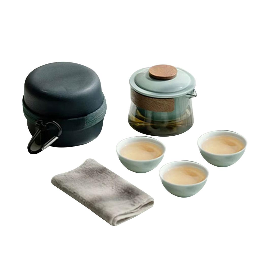 HONCLL New Teapot and Tea Cup Set with Carry Case Gongfu Tea Pots for ...