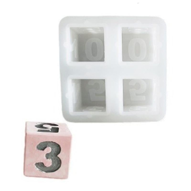 HONCLL Number Cube Silicone Molds for Epoxy Resin, Plaster Decorations ...