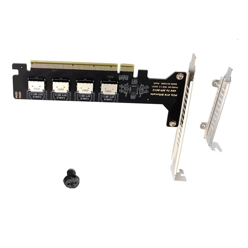 HONCLL PCIe 16x To 4 Port Oculink SFF 8612 Adapter For Advanced ...