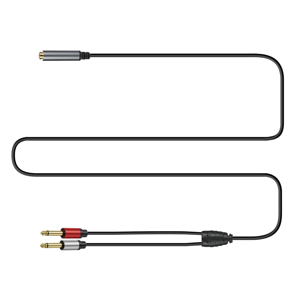 Tizuqe Gold Plate Connectors 6.35mm 1/4 Mono Male Y Splitter Cord for ...