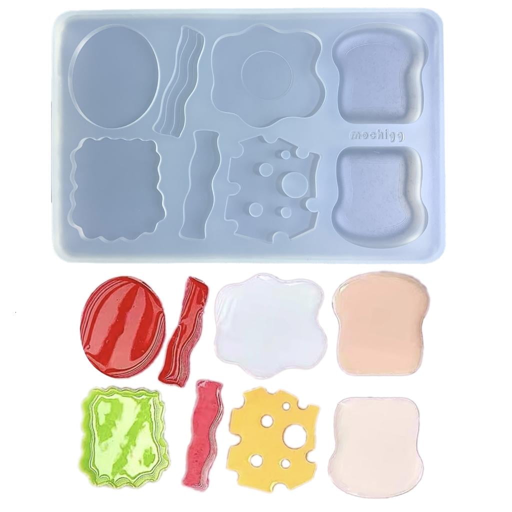 HONCLL Resuable Bake Tools Adorable Hamburger Silicone Mould Toast ...