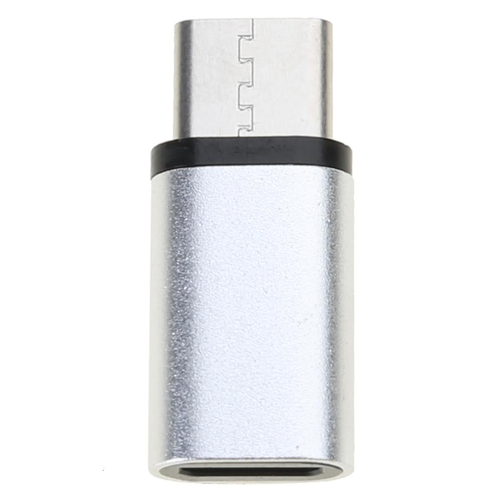 HONCLL Short USB Type C Female Device to MicroUSB Male Charger Adapter ...