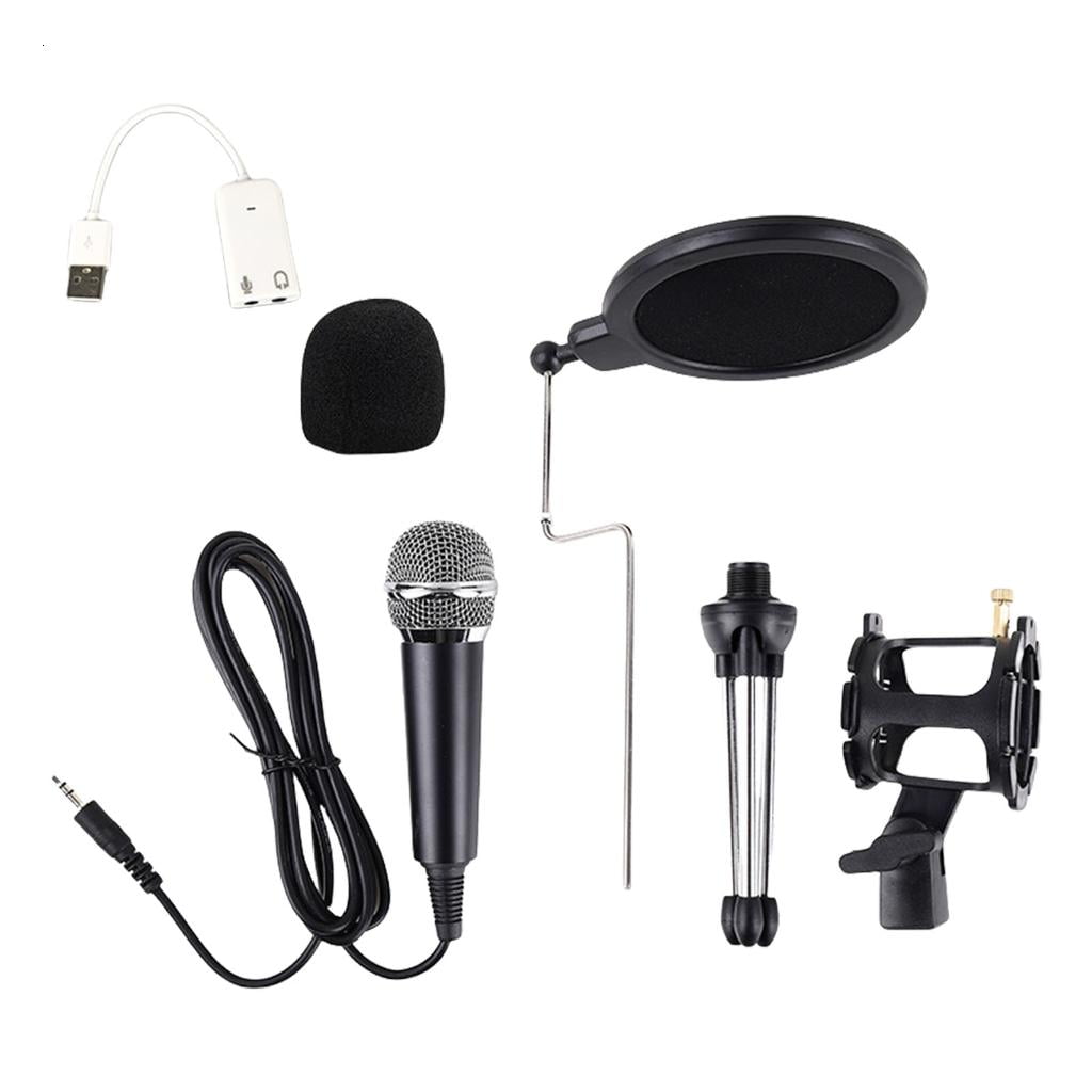 HONCLL Versatile Condenser Microphone Kit with Mic Holder for Tablets ...