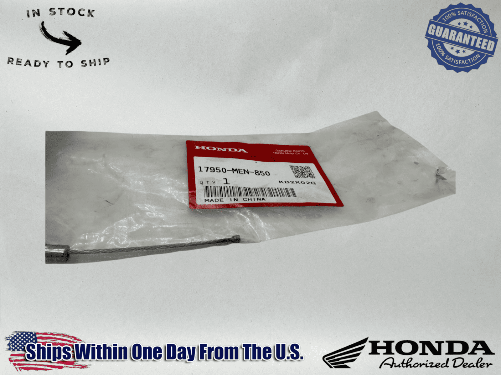 HONDA Genuine OEM Authentic HOT START CABLE CRF450R 2004-07 - 17950-MEN ...