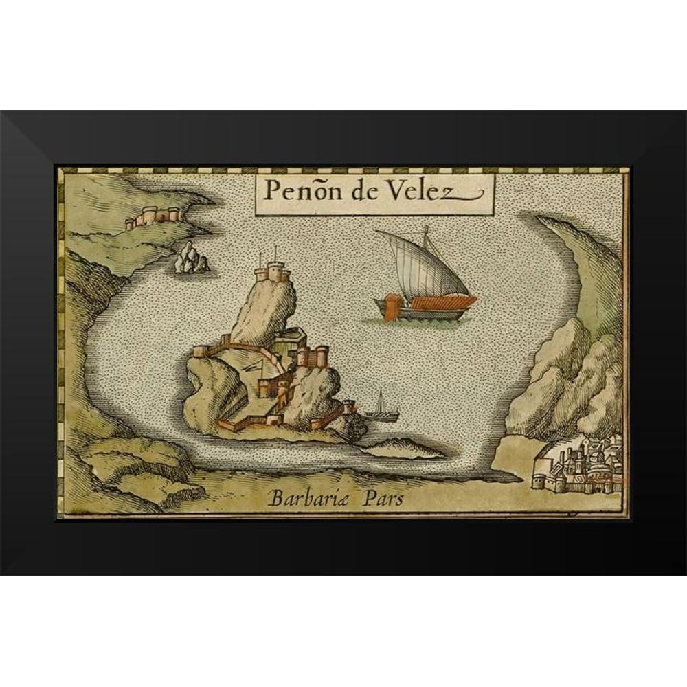 HONDIUS 24x16 Black Modern Framed Museum Art Print Titled - Penon de ...