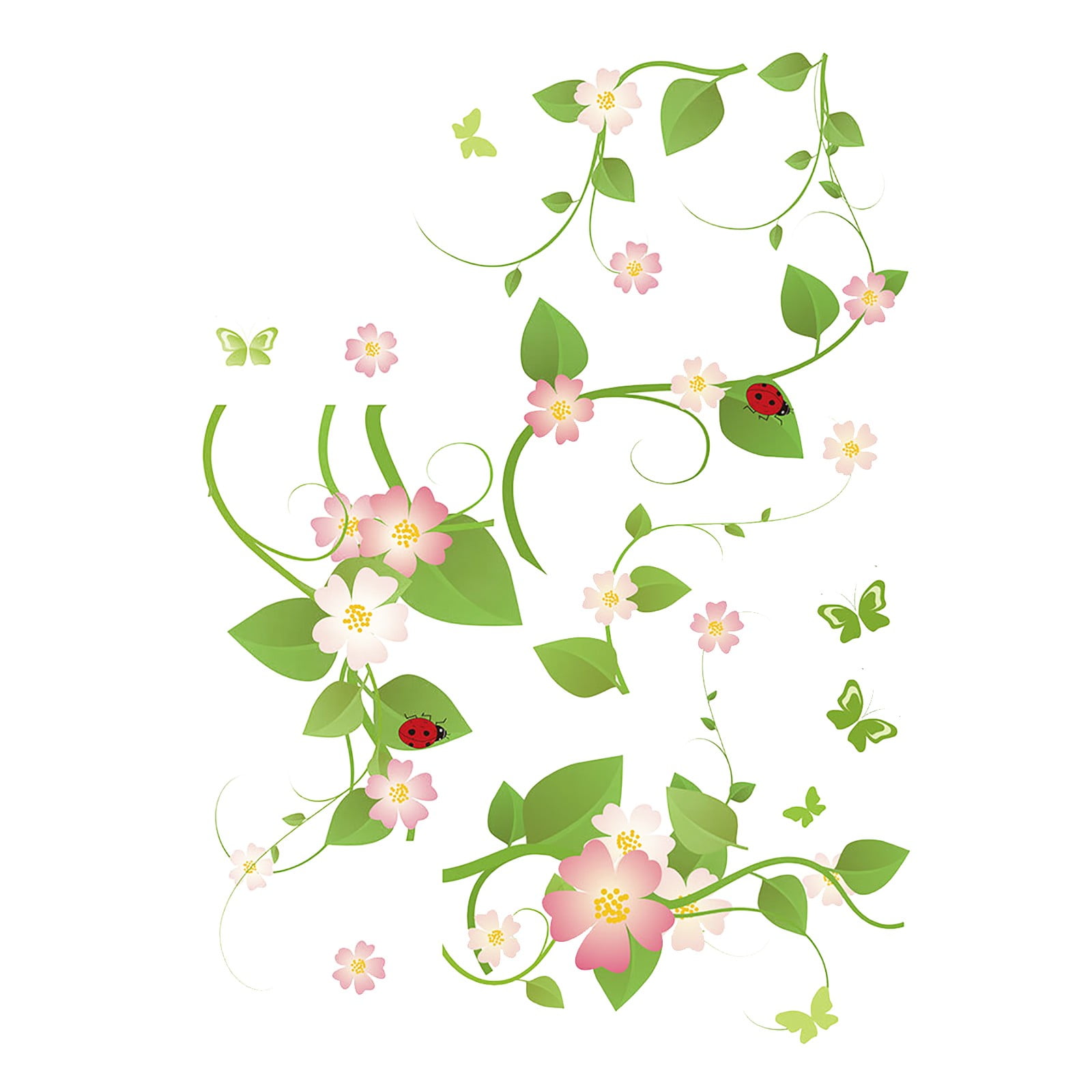 HONEDOSE Deals Removeable Wall Paper Hanging Green Vine Wall Stickers ...
