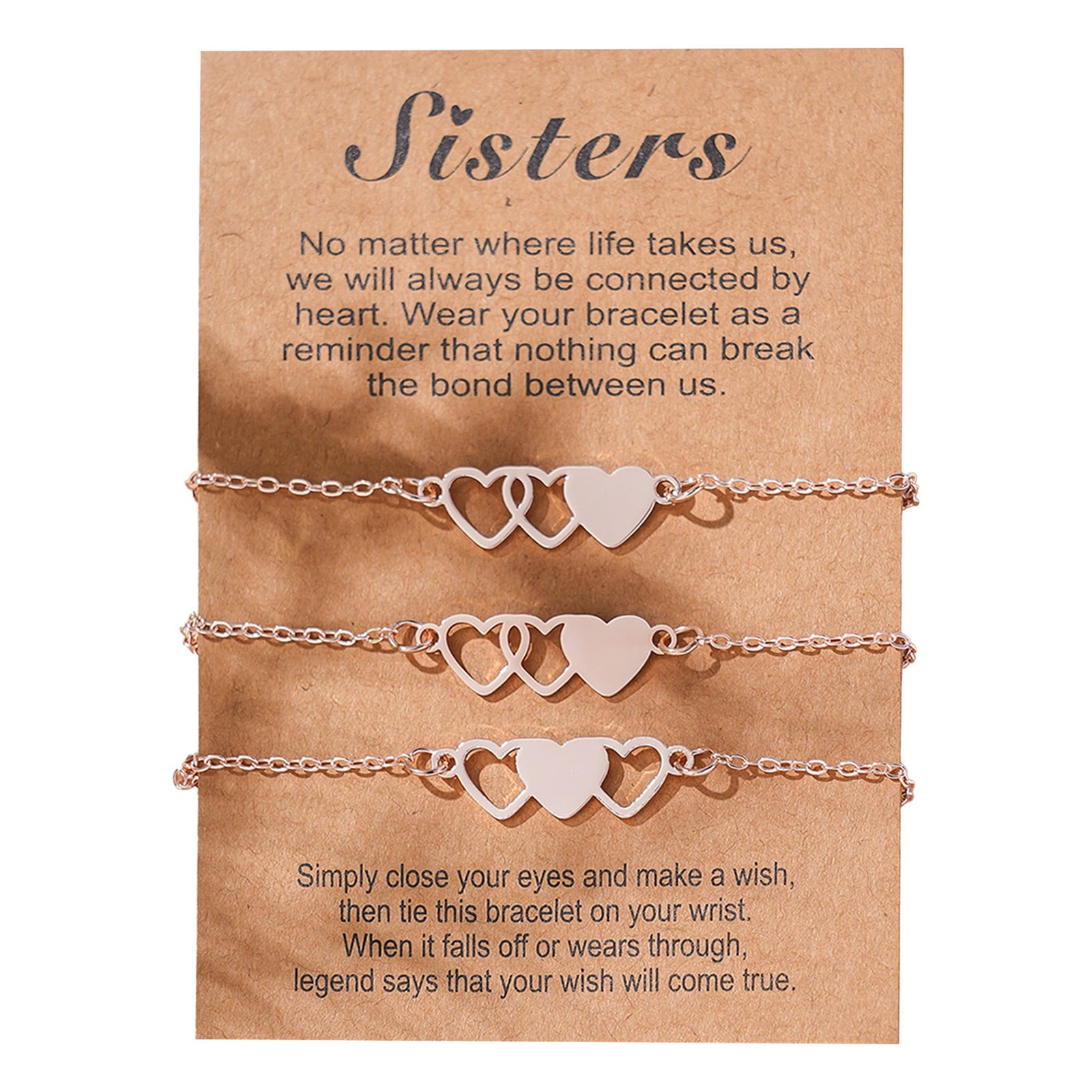 YEENAOZEY Holiday Sale 3 Sisters Ring Set Three Heart Rings of 3 Ring 3 ...