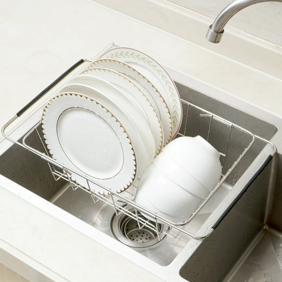 SHUYUE Sink Drying Rack, Triangle Roll Up Dish Drainer, Folding SUS304 ...