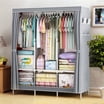 Riousery Portable Wardrobe Closet, 49 Inch, Metal Frame, Clothes Rack ...