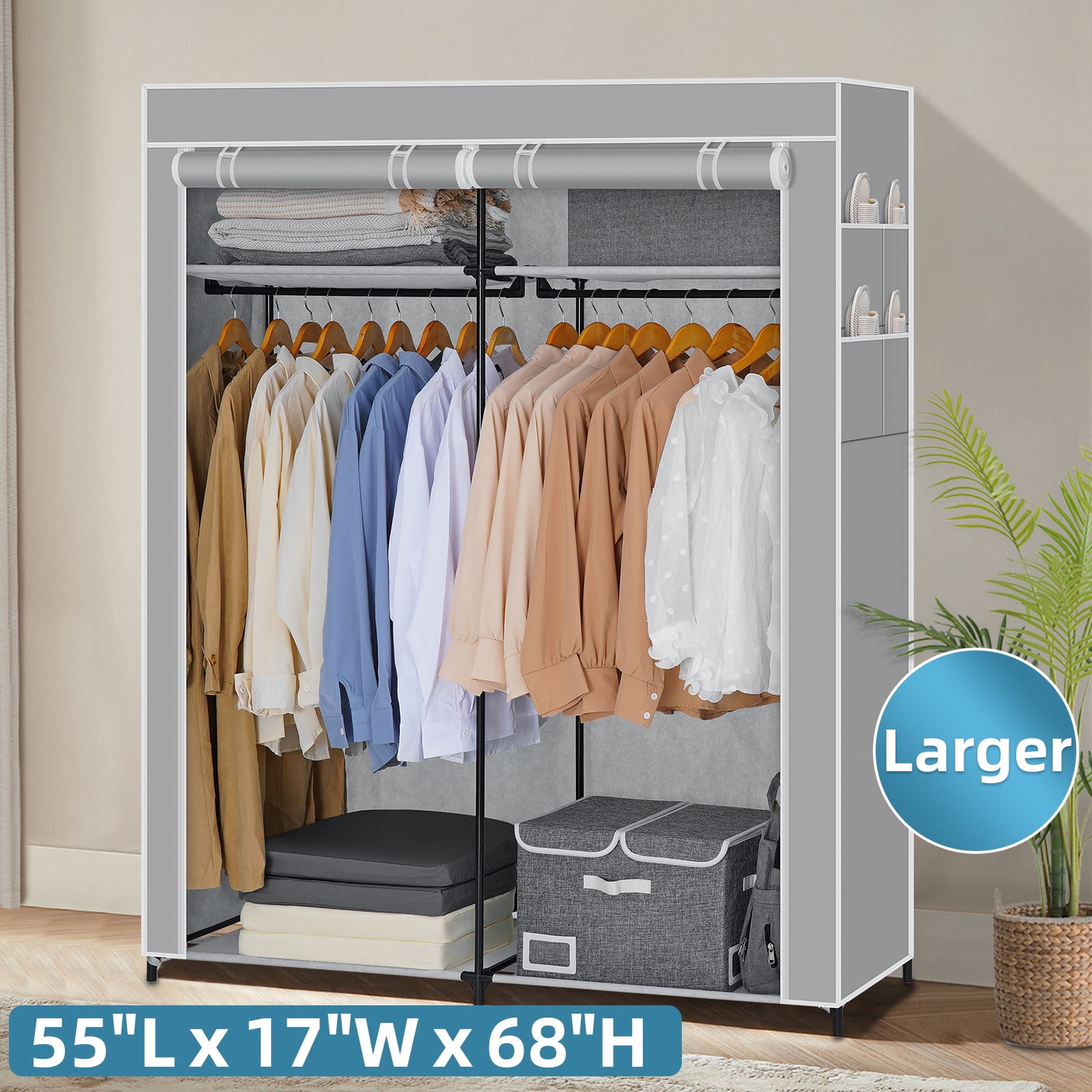 Free Shipping! HONEIER Portable Closet, Wardrobe Closet Organizer with ...