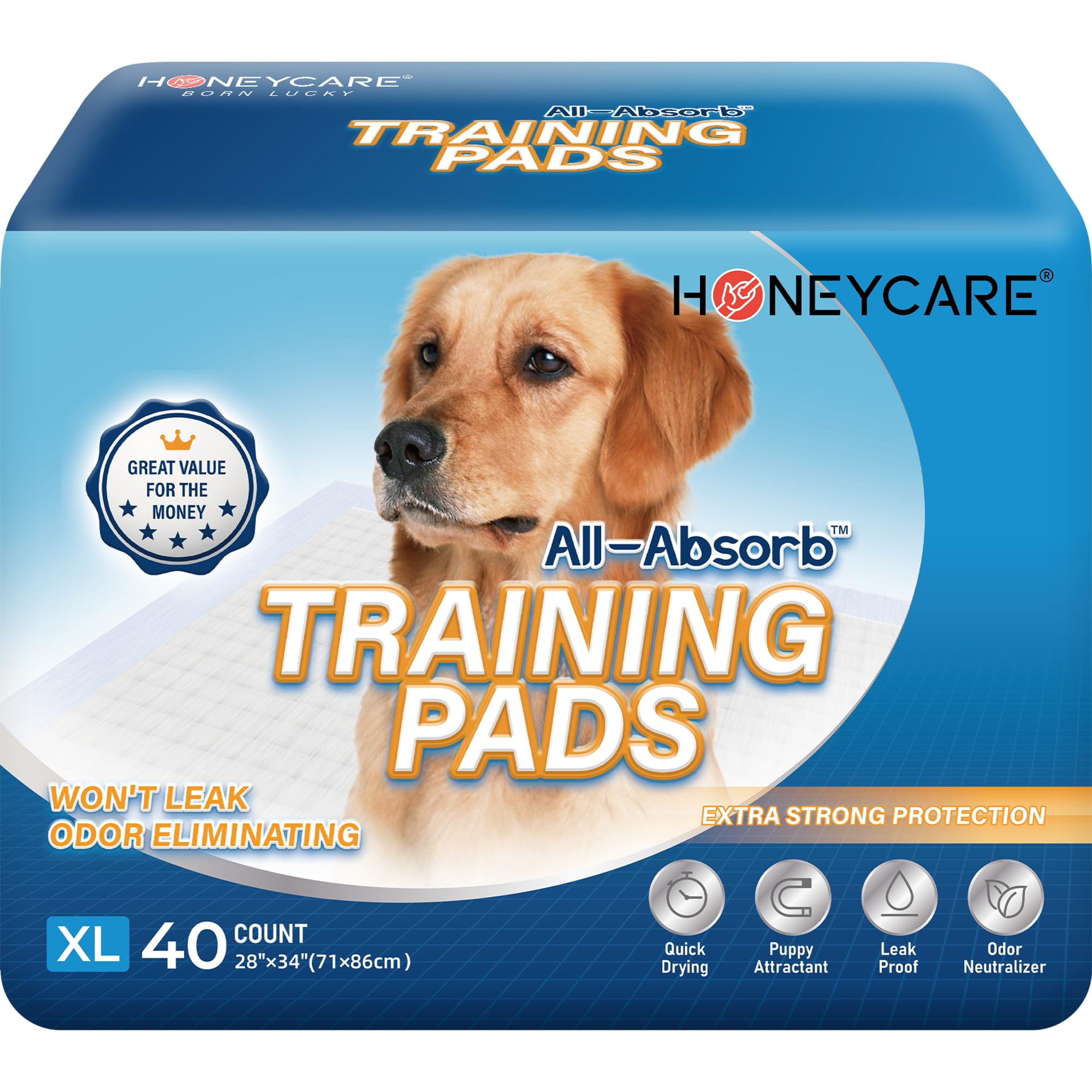 HONEY CARE All-Absorb, X-Large 28" x ATT134", 40 Count, Dog and Puppy ...