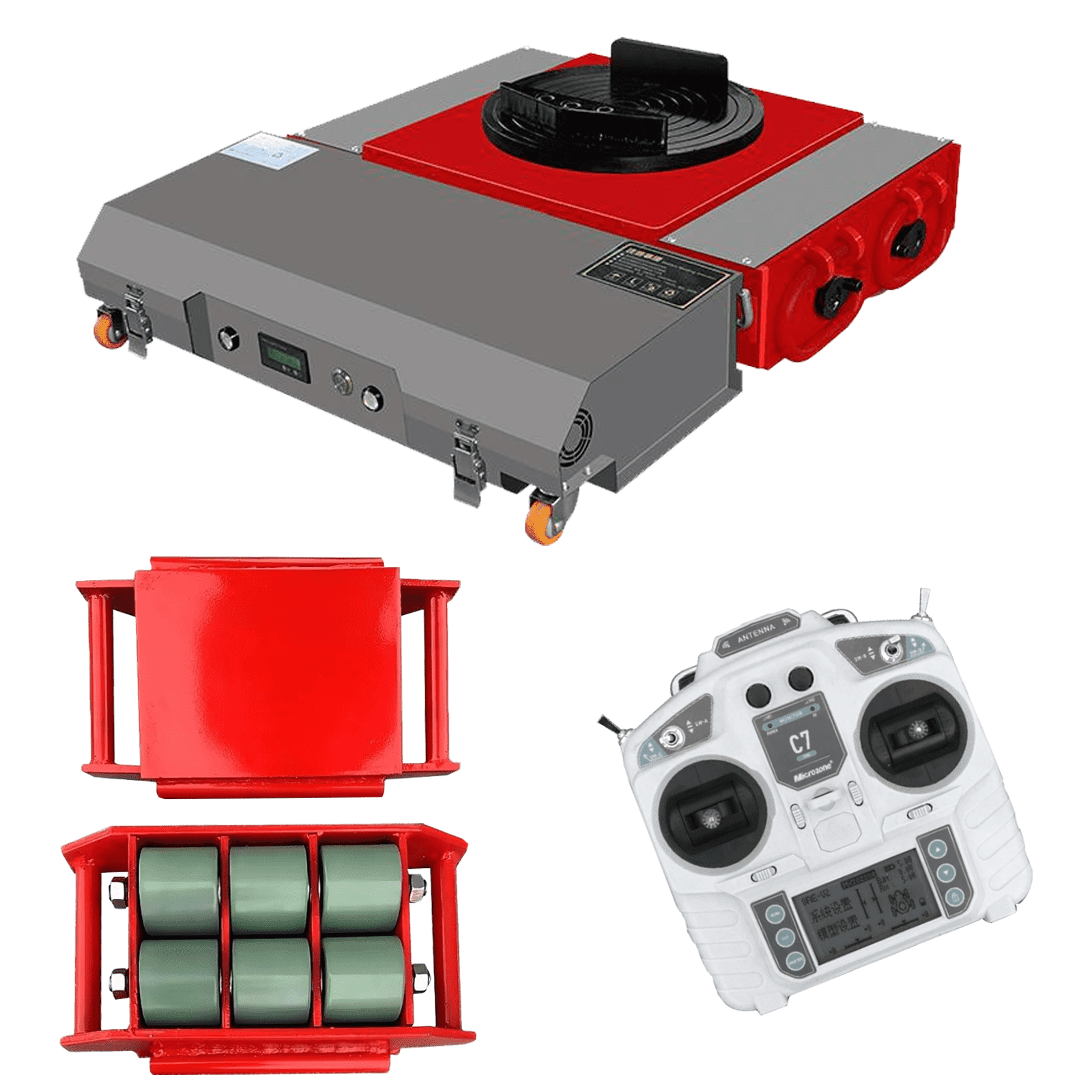 HONEY HOME 25 Ton Electric Machinery Skate Dolly, Electric Remote ...