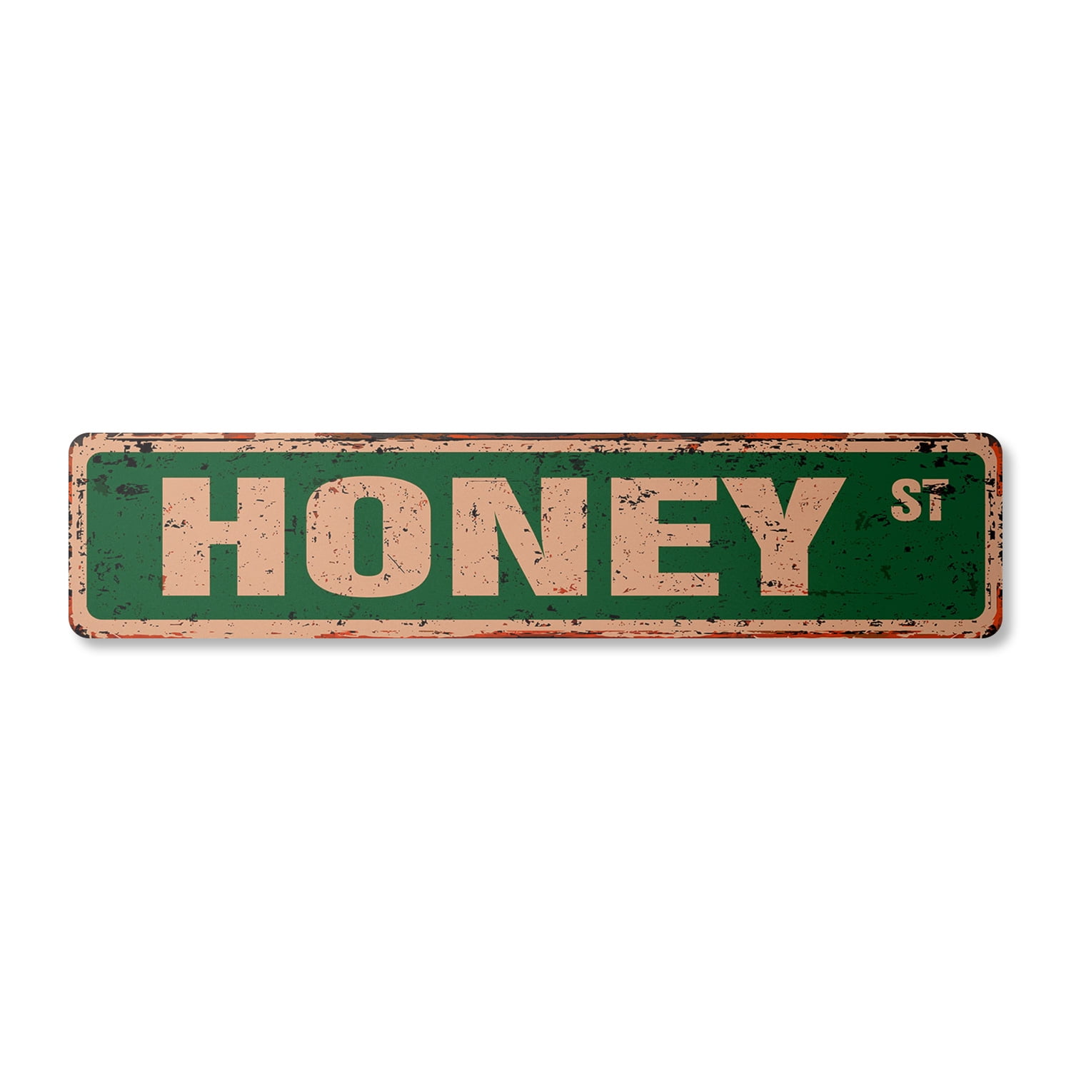 HONEY Vintage Plastic Street Sign bee bees hive clover wax | Indoor ...