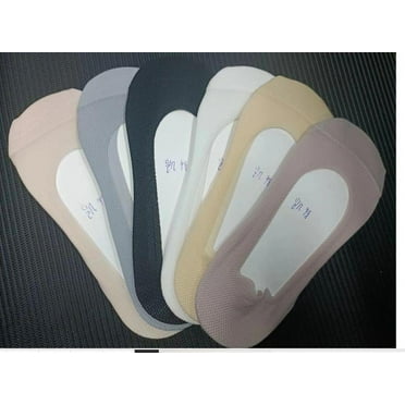 TeeHee Women's Comfy Seamless Toe Topper Liner Socks 5-Pack with Non ...