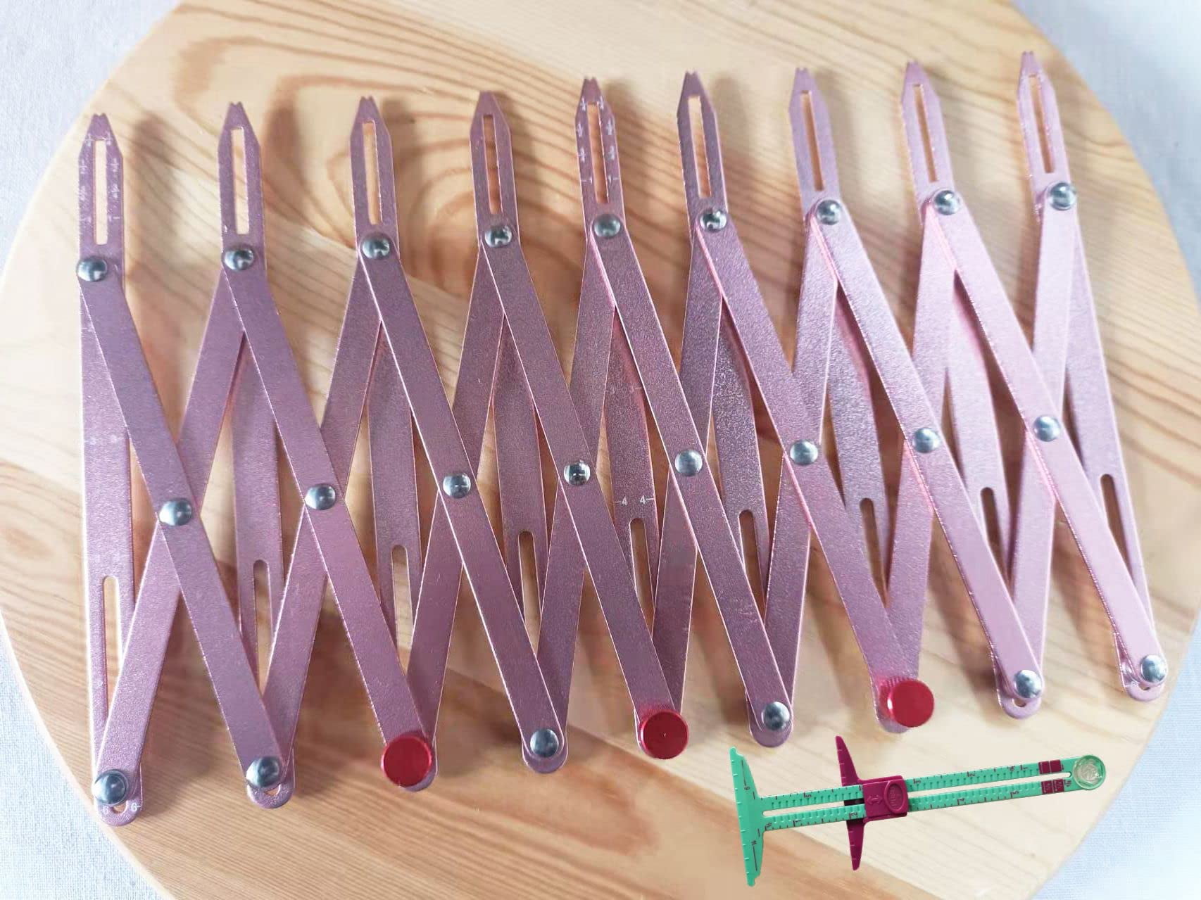 HONEYSEW Aluminum Expanding Sewing Gauge Button Guide Spacing Device 5 ...