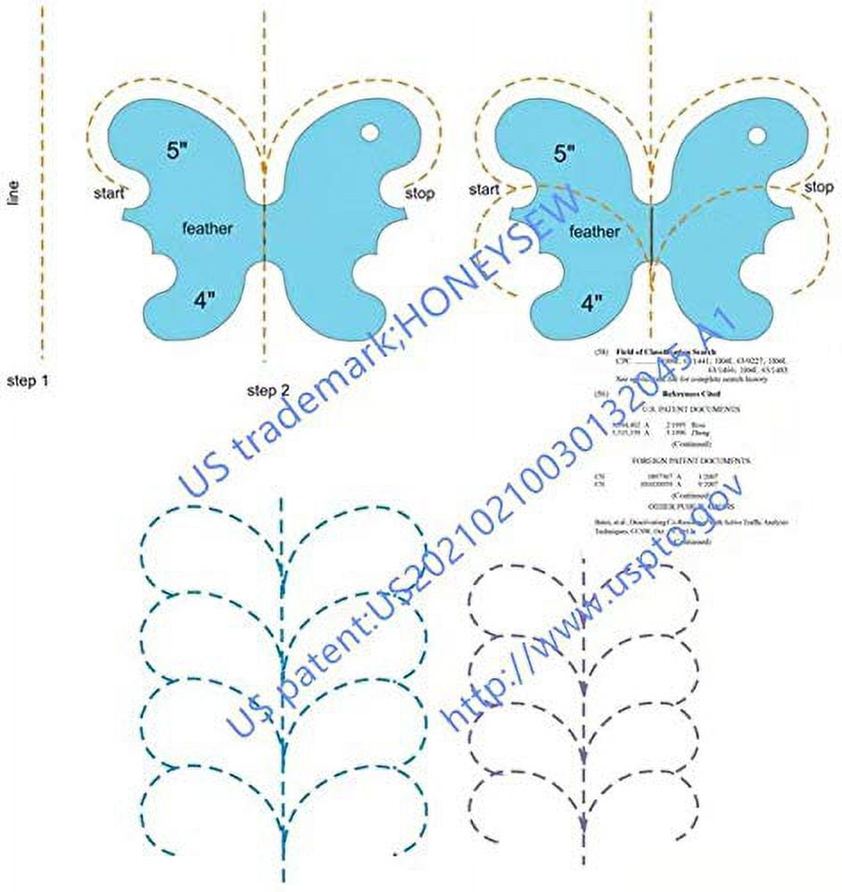 HONEYSEW Quilting Template Sewing Machine Ruler DIY Sewing Tools ...