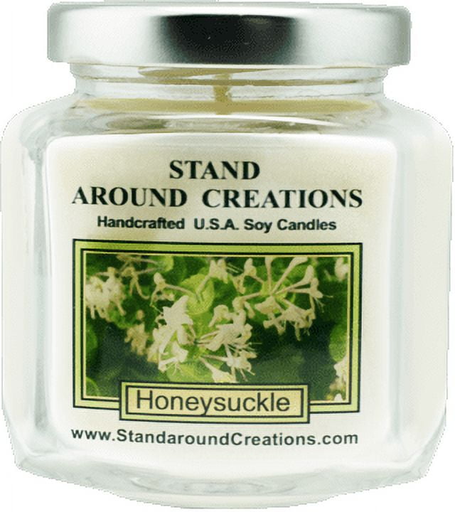 Stand Around Creations Honeysuckle Hex Soy Candle, 6-oz, Cotton Wicks ...