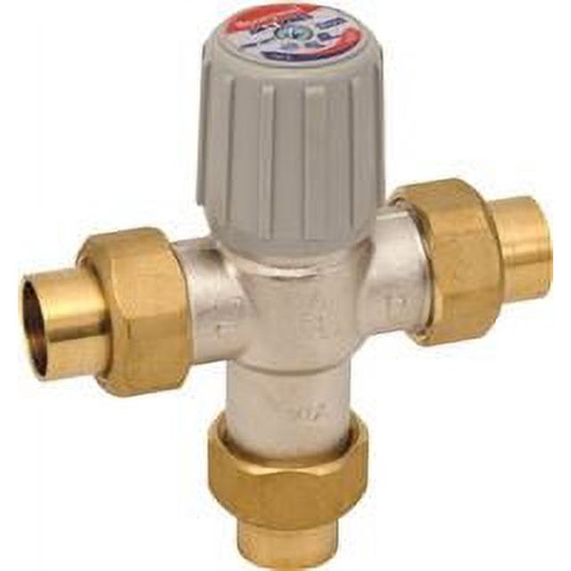 HONEYWELL LEAD-FREE SWEAT UNION MIXING VALVES, 3/4 IN., 70 DEGREES TO ...