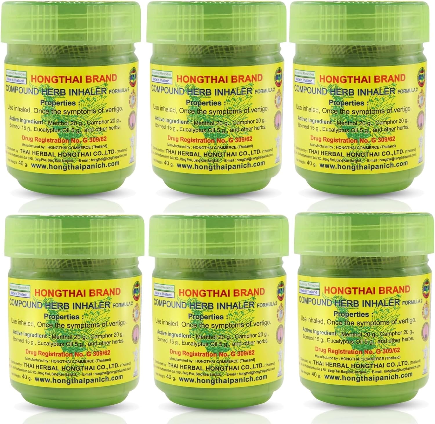 HONG THAI TRADITIONAL THAI 10G 6 Bottles - Walmart.com