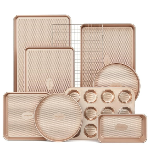 Free Shipping! HONGBAKE Diamond Texture Nonstick Baking Pan Set 9 ...