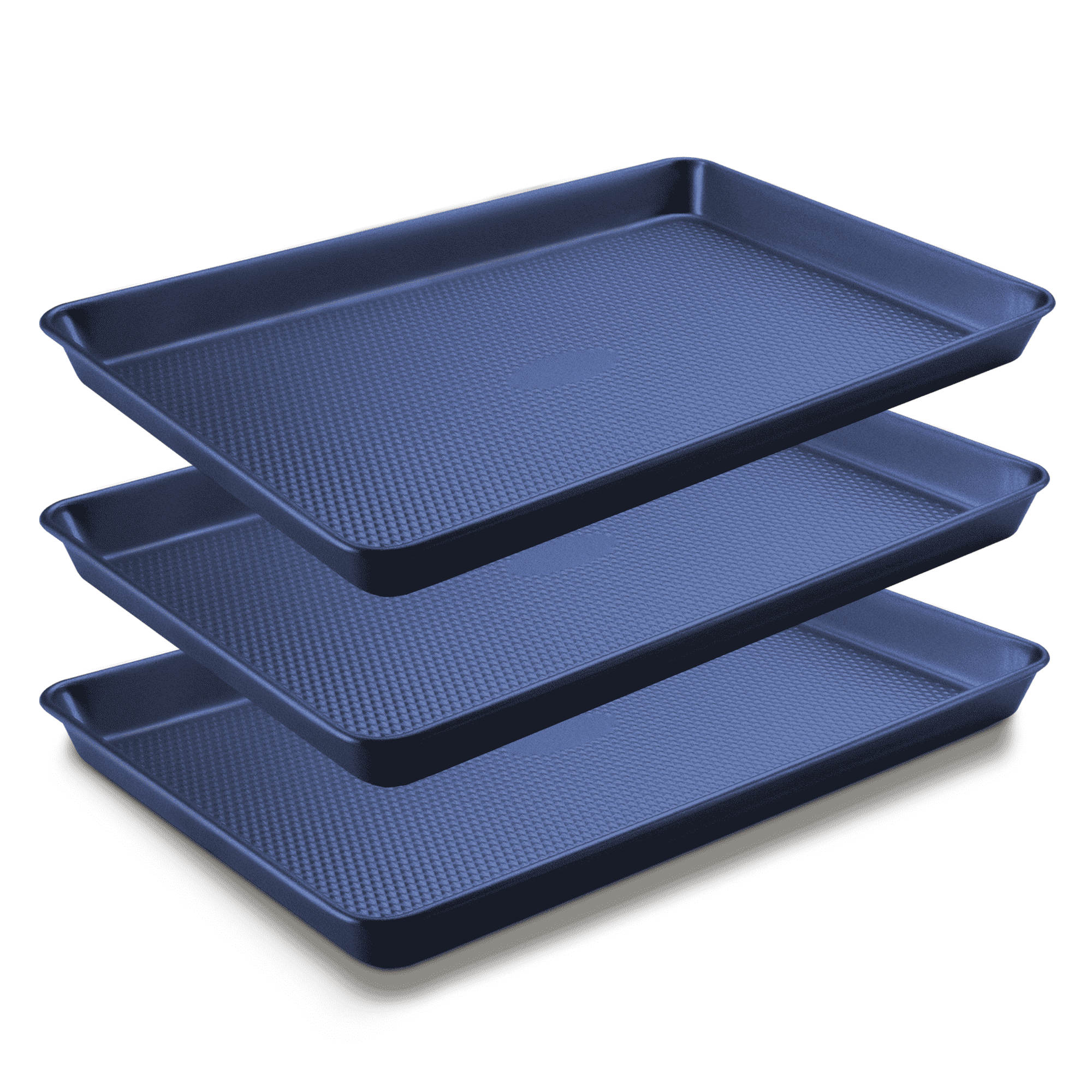 HONGBAKE Baking Sheet Pan Set, Cookie Sheets for Oven, Nonstick Half ...