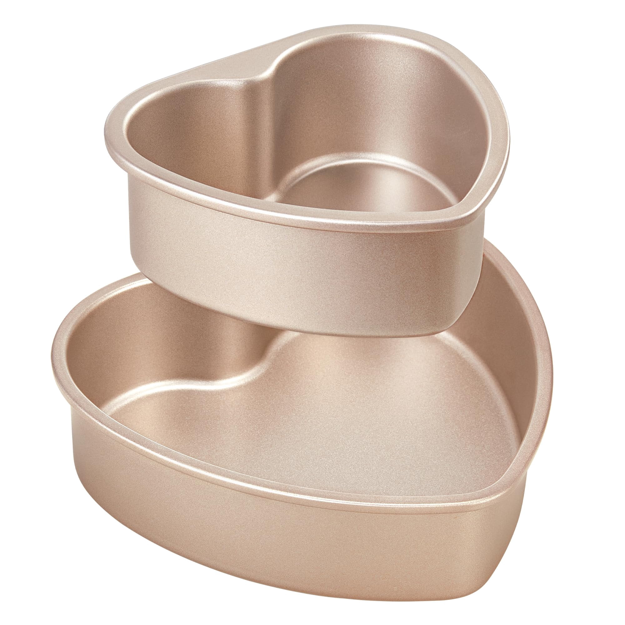 HONGBAKE Heart Shaped Cake Pan, Nonstick 8 & 6 inch Cheesecake Pans Set ...