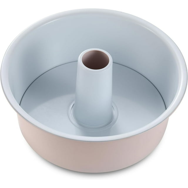 HONGBAKE Nonstick Pink Angel Food Cake Pan, 10 Inch Tube, Removable ...