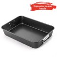 HONGBAKE Nonstick Lasagna Pan 9x13 inch Deep Baking Dish with Stainless ...