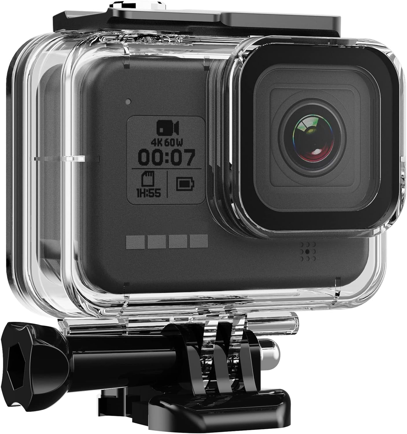 HONGDAK 60M/196FT Waterproof Housing Case for GoPro Hero 8 Black ...