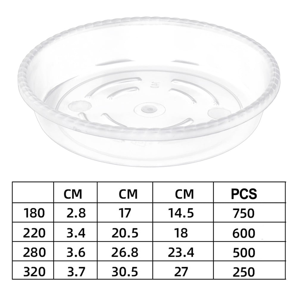 HONGDI 5/10 Pack Clear Thick Plastic Heavy Duty Sturdy Plant Saucer ...