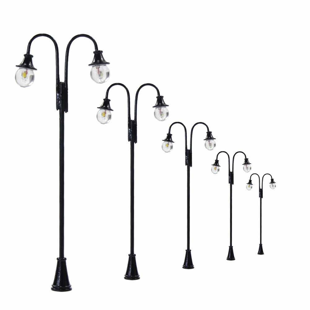 HONGDI 5pcs Model Railway Train Lamp Post Street Warm White Lights HO ...