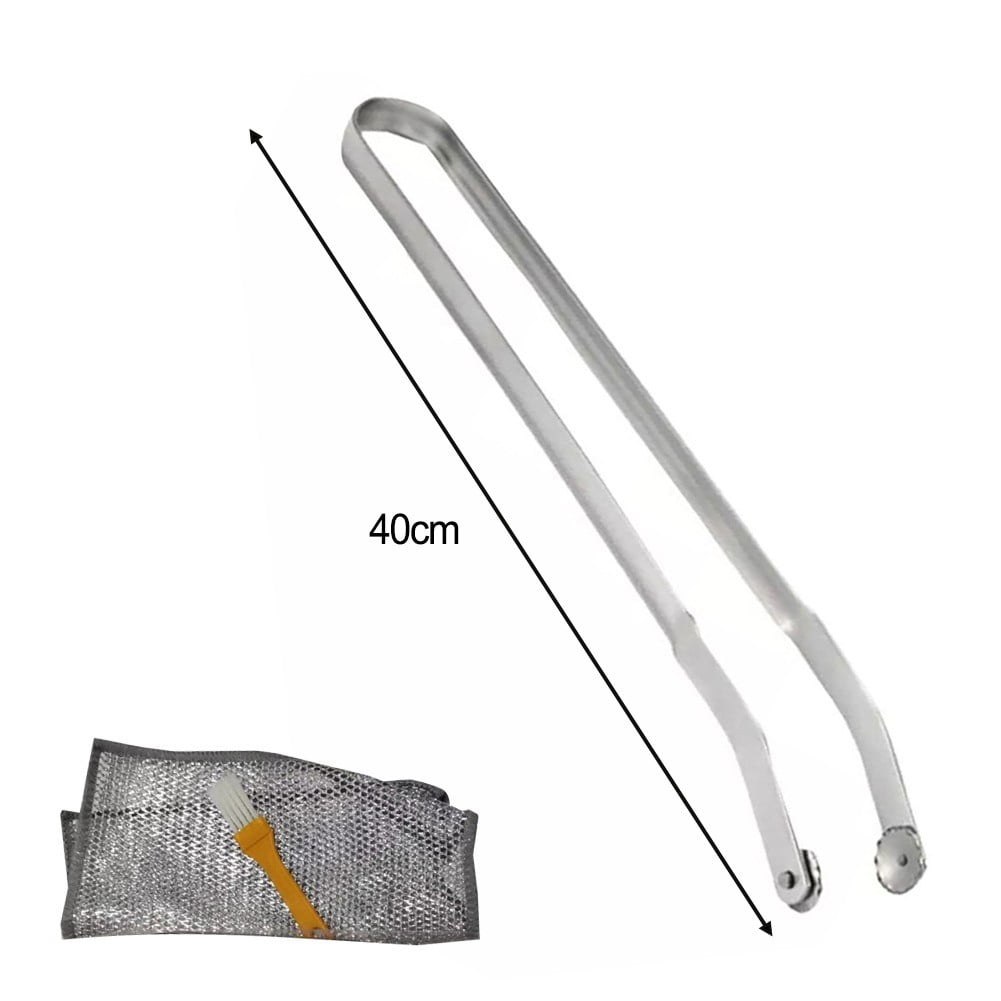 HONGDI BBQ Sausage Turning Tongs Hot Dog Turner Stainless Steel Kitchen ...