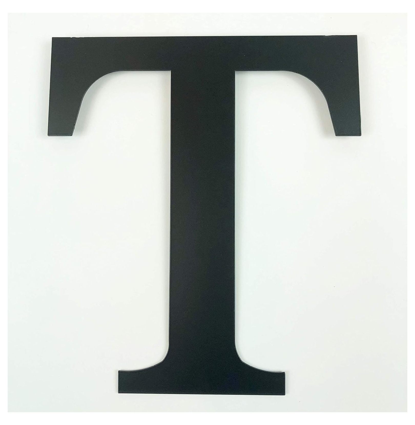 HONGDINGF 12 inch Initial Letter Handmade Wrought Iron Metal Scrolled Signage Sign Door Wall ...
