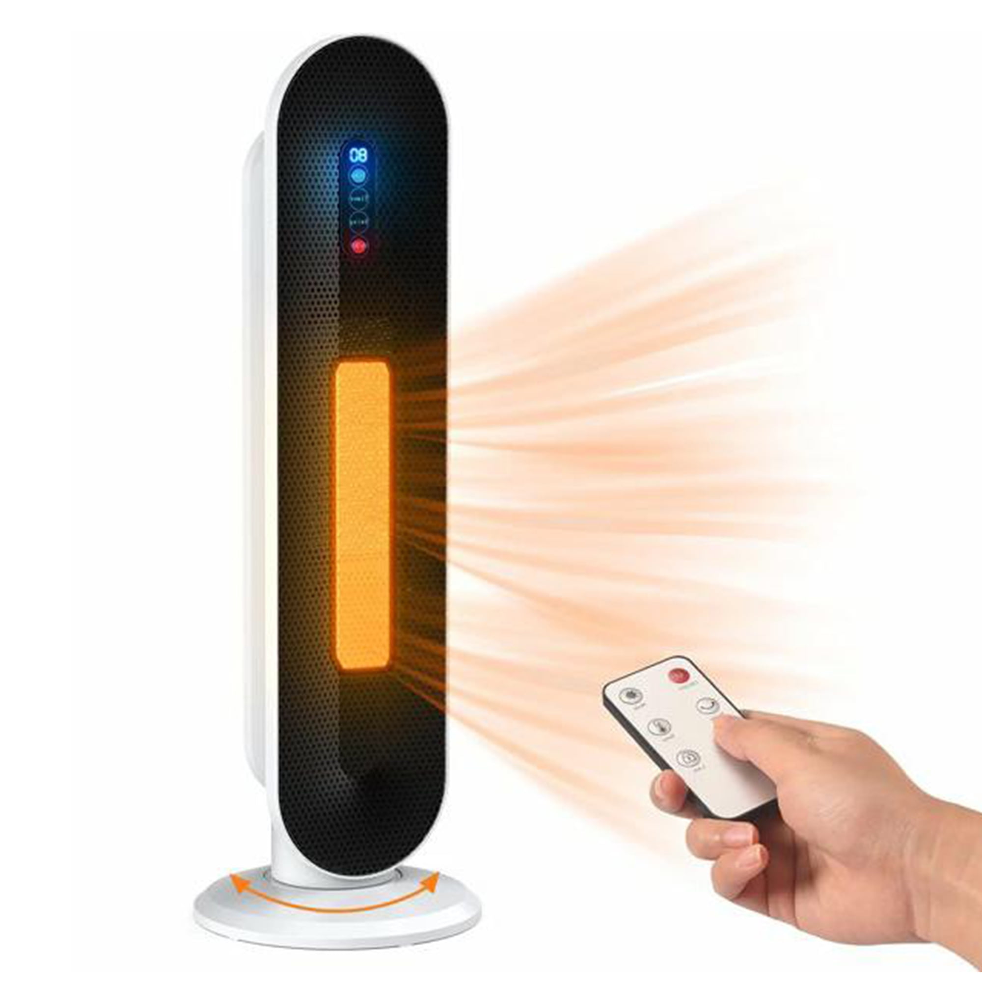 HONGGE 1500W Electric Ceramic Tower Space Heater with Remote, White ...