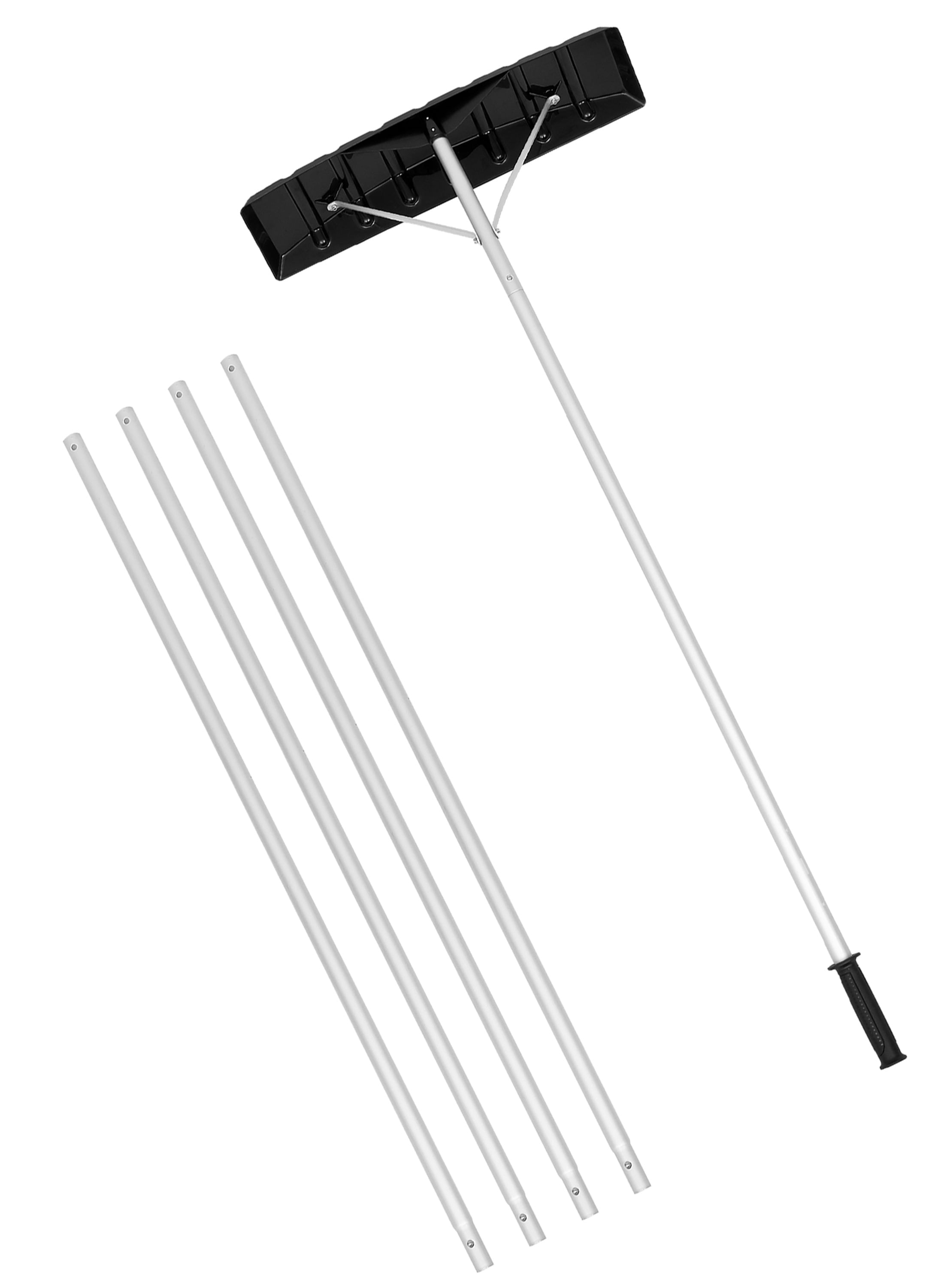 HONGGE 20ft Snow Roof Rake 25" Plastic Blade Snow Removal Tool for ...