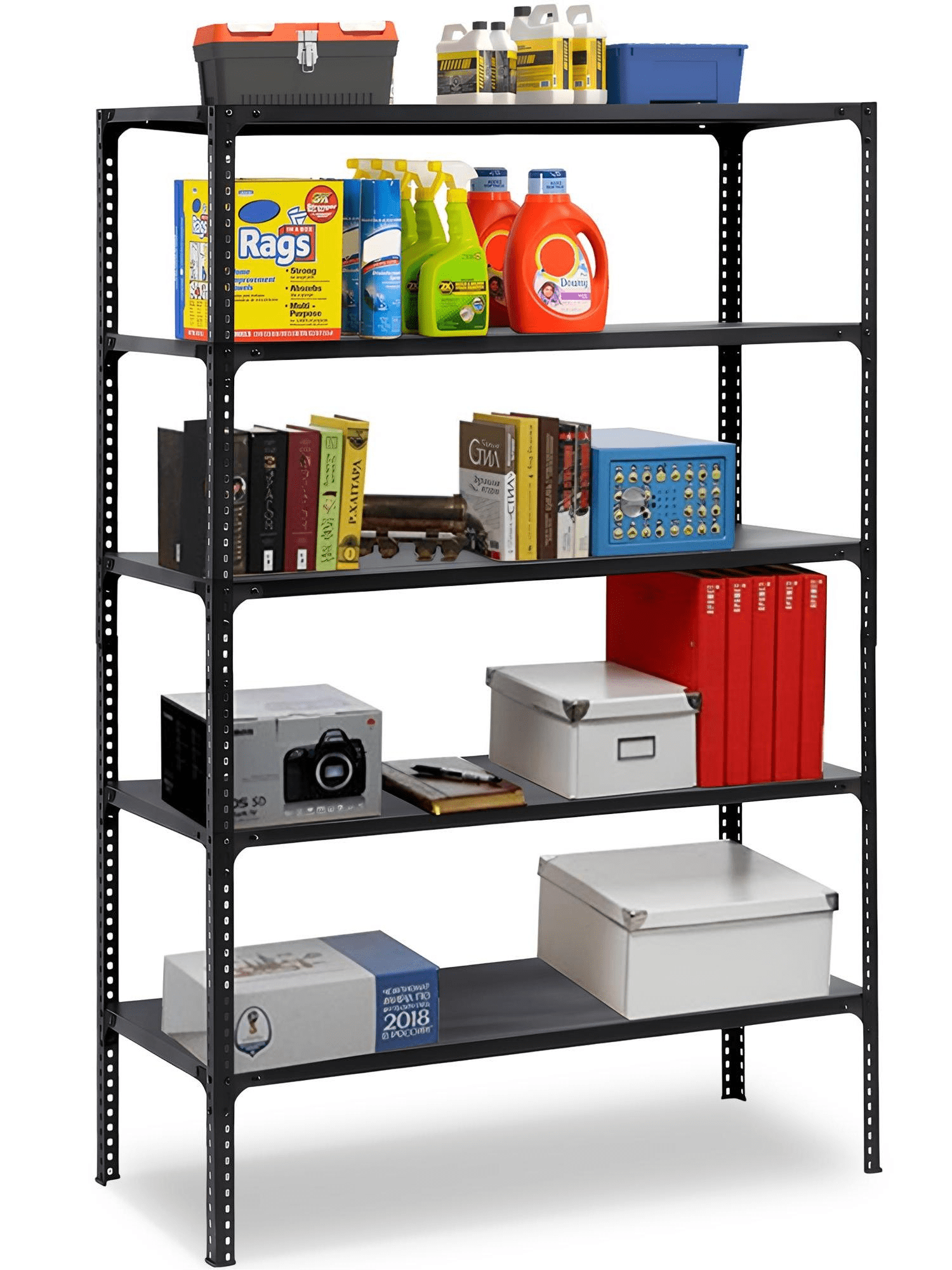 HONGGE 5-Tier Storage shelf Rack Shelf 48"W x 19"D x 70"H Freestanding ...