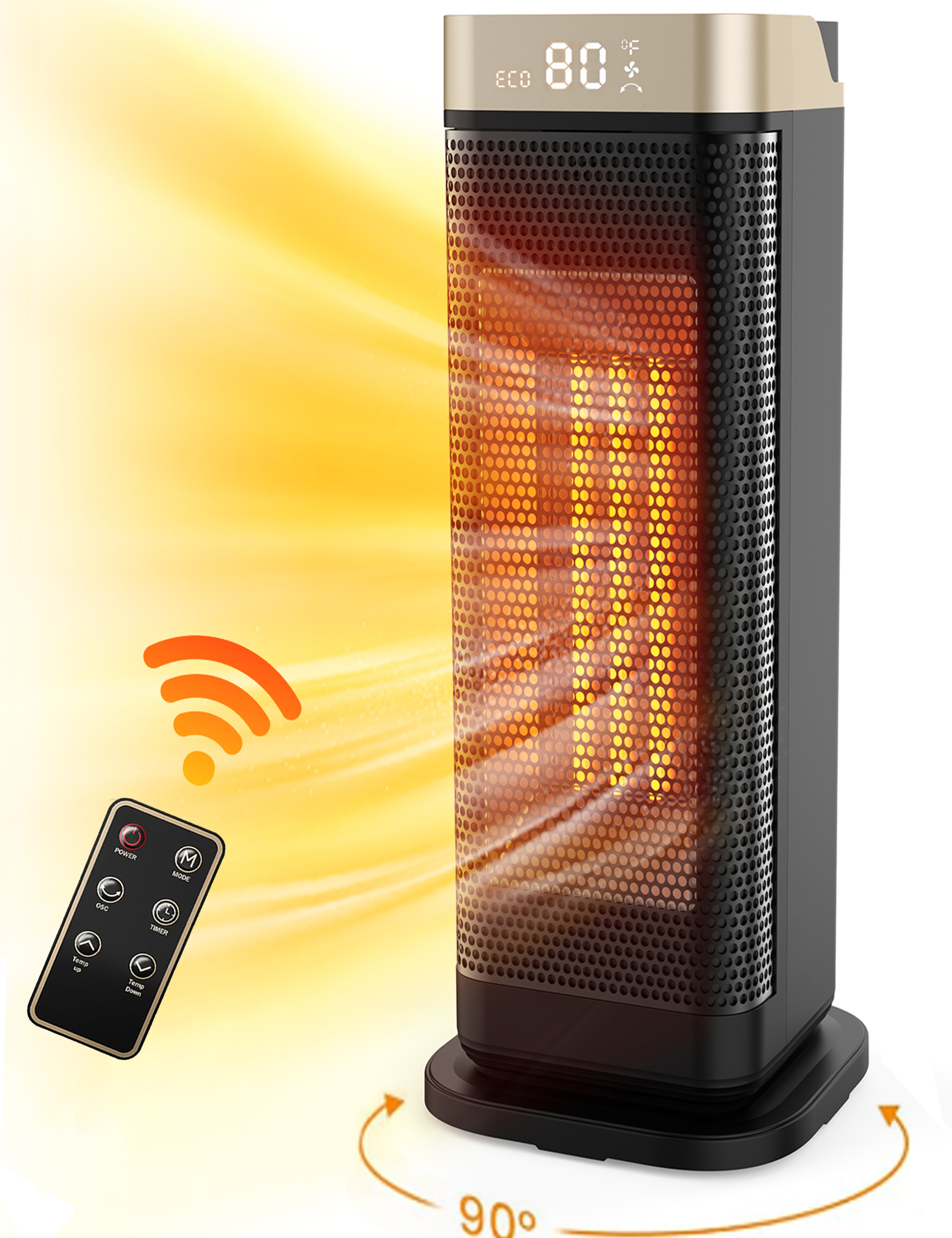 Better Homes & Gardens Electric Ceramic Retro Heater 1500W Indoor, Mint ...