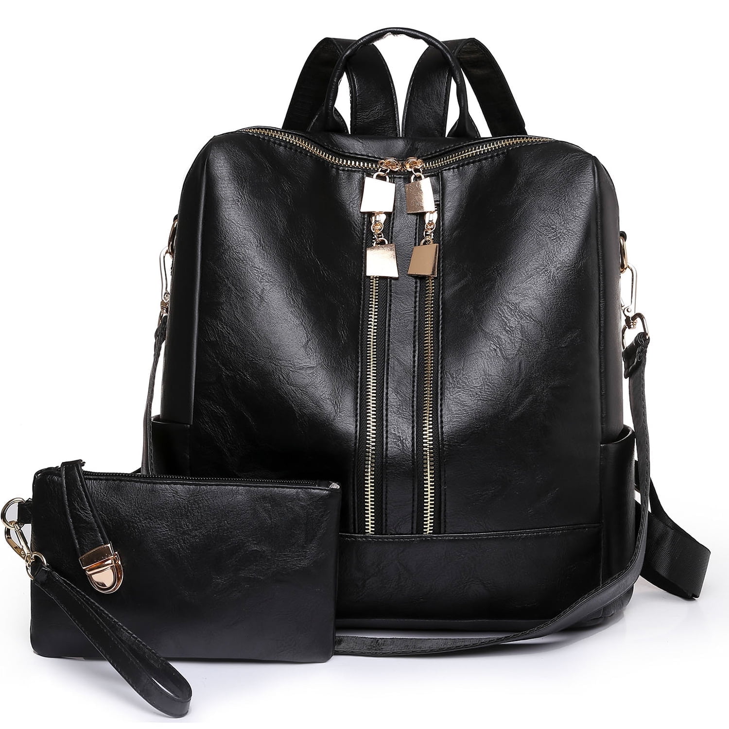 HONGLONG Women Backpack Purses Fashion Leather Backpack Purse 2PCS ...