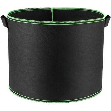 PHYEX 12-Pack 15 Gallon Black Grow Bags, Aeration Fabric Pots with ...