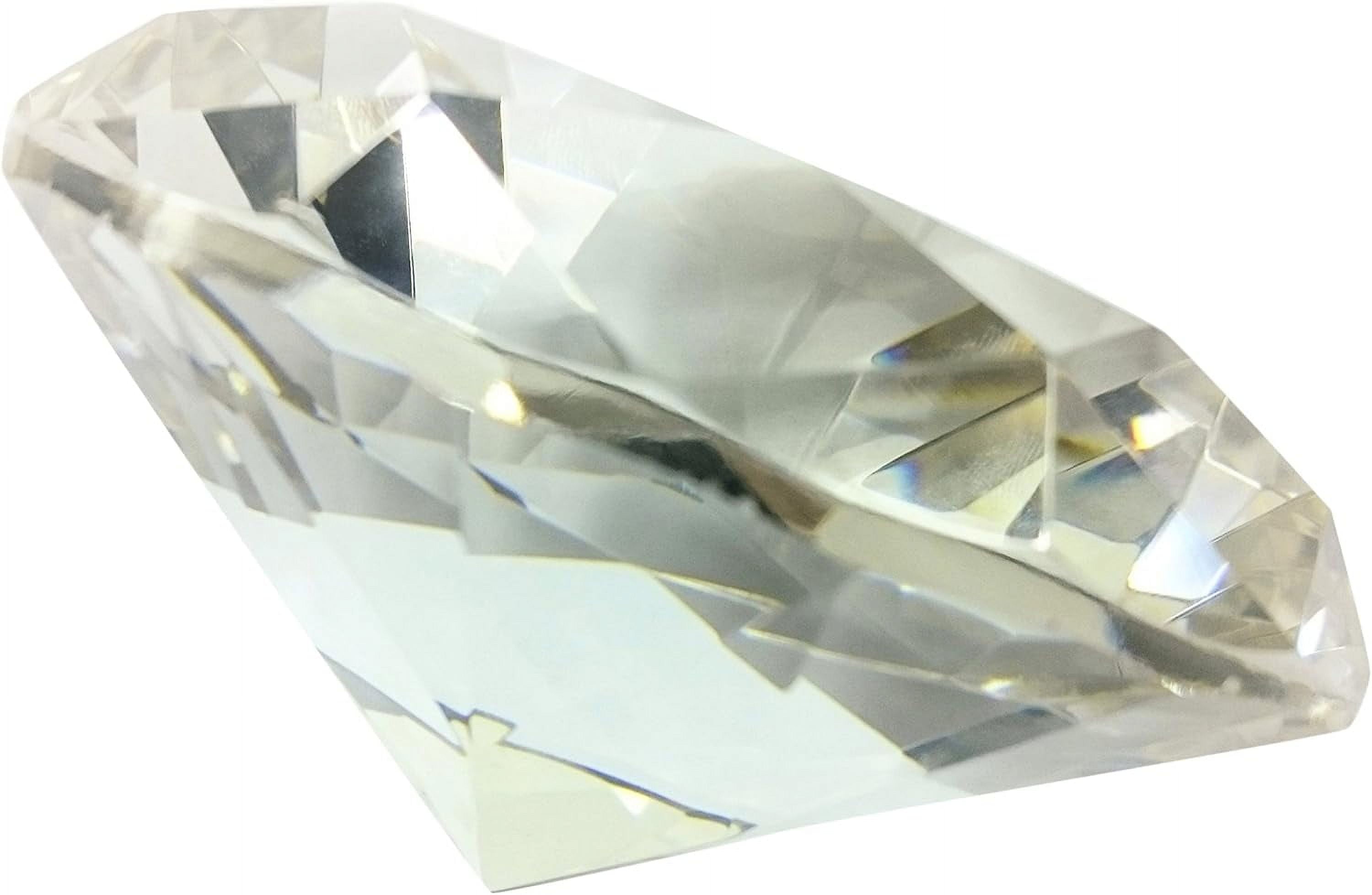 HONGVILLE Fancy 100 mm Crystal Glass Diamond Paperweight - Walmart.com