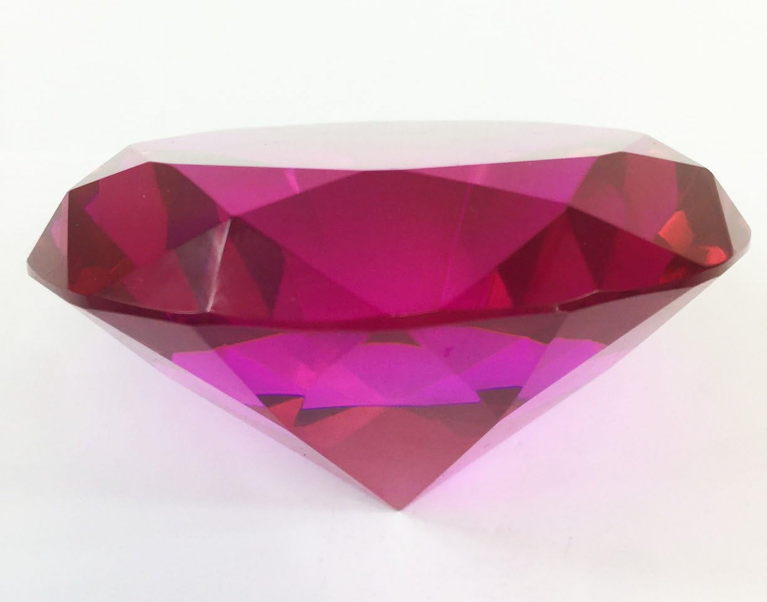 HONGVILLE Fancy 100 mm Crystal Glass Diamond Paperweight - Walmart.com