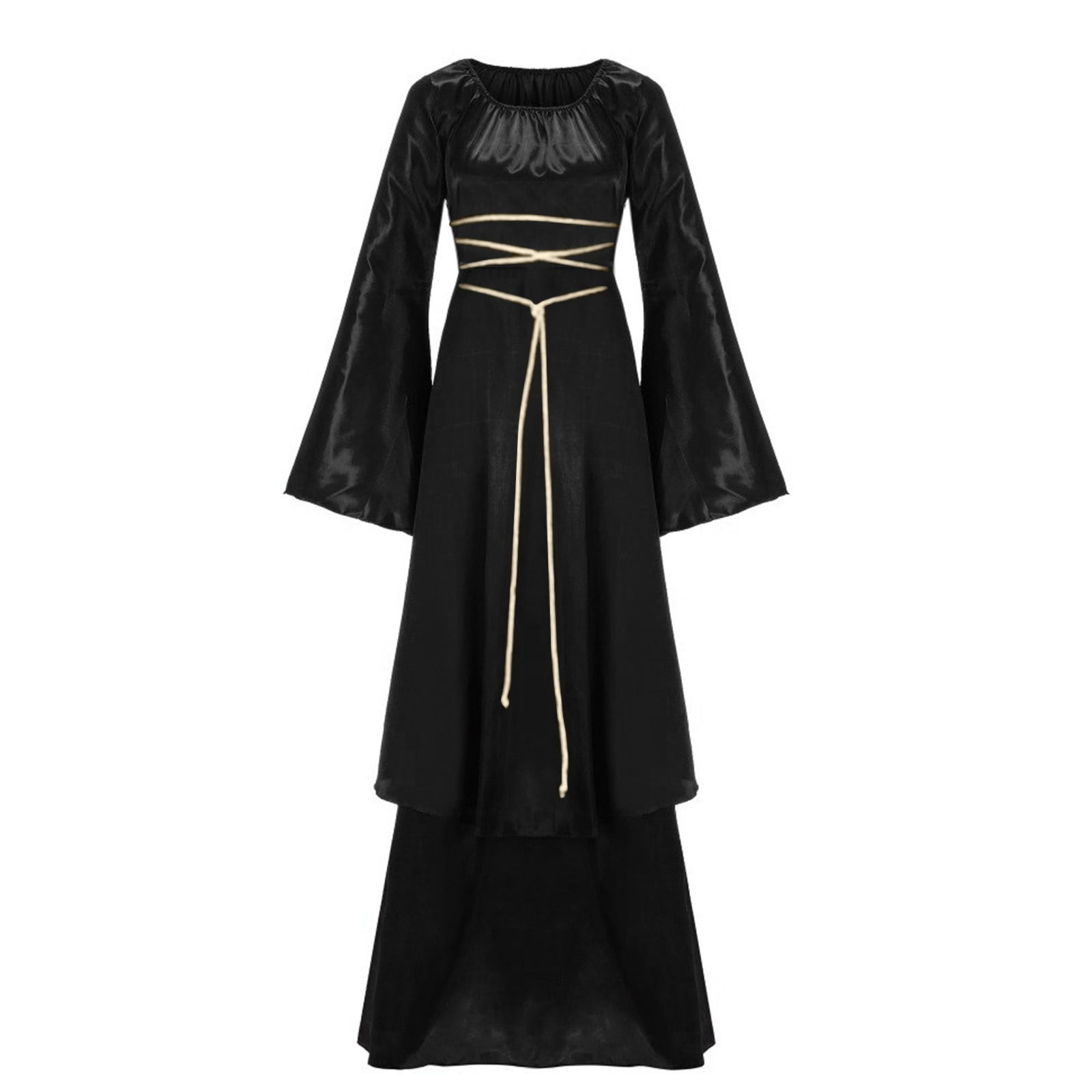 Honhuzh Dresses For Women Victoria Costume Lace Vintage Medieval Maxi