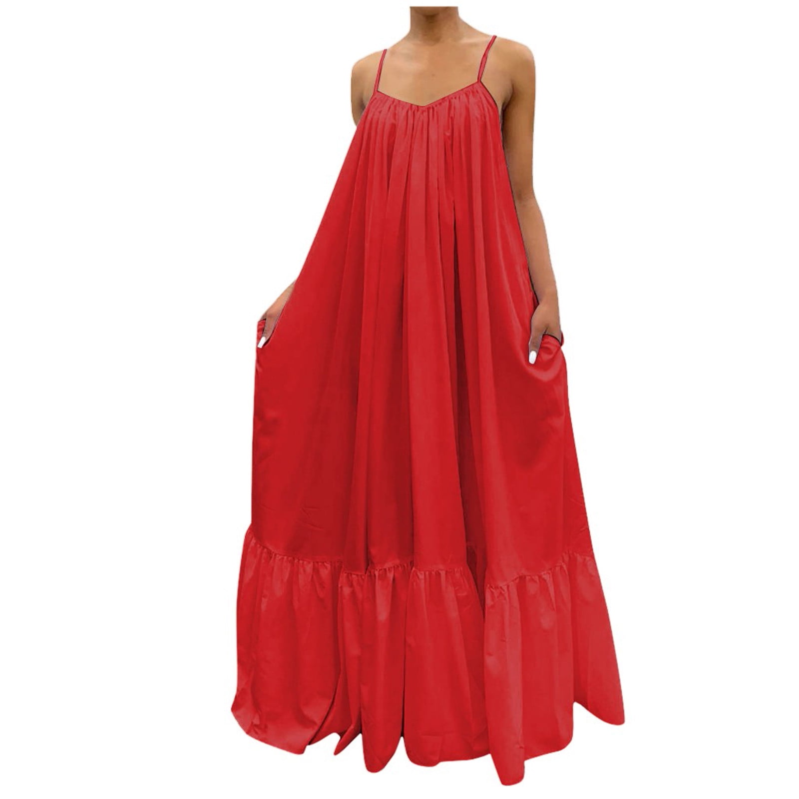 HONHUZH Summer Dresses for Women 2025, Plus Size Ethnic Style Solid ...