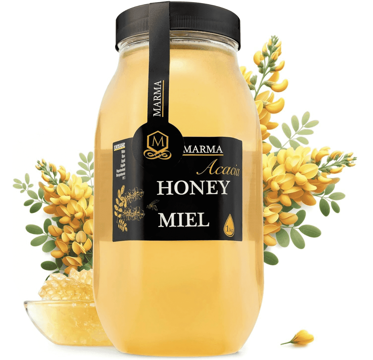 Honigma Acacia Honey Natural Unpasteurized Unfiltered 1kg Honey ...