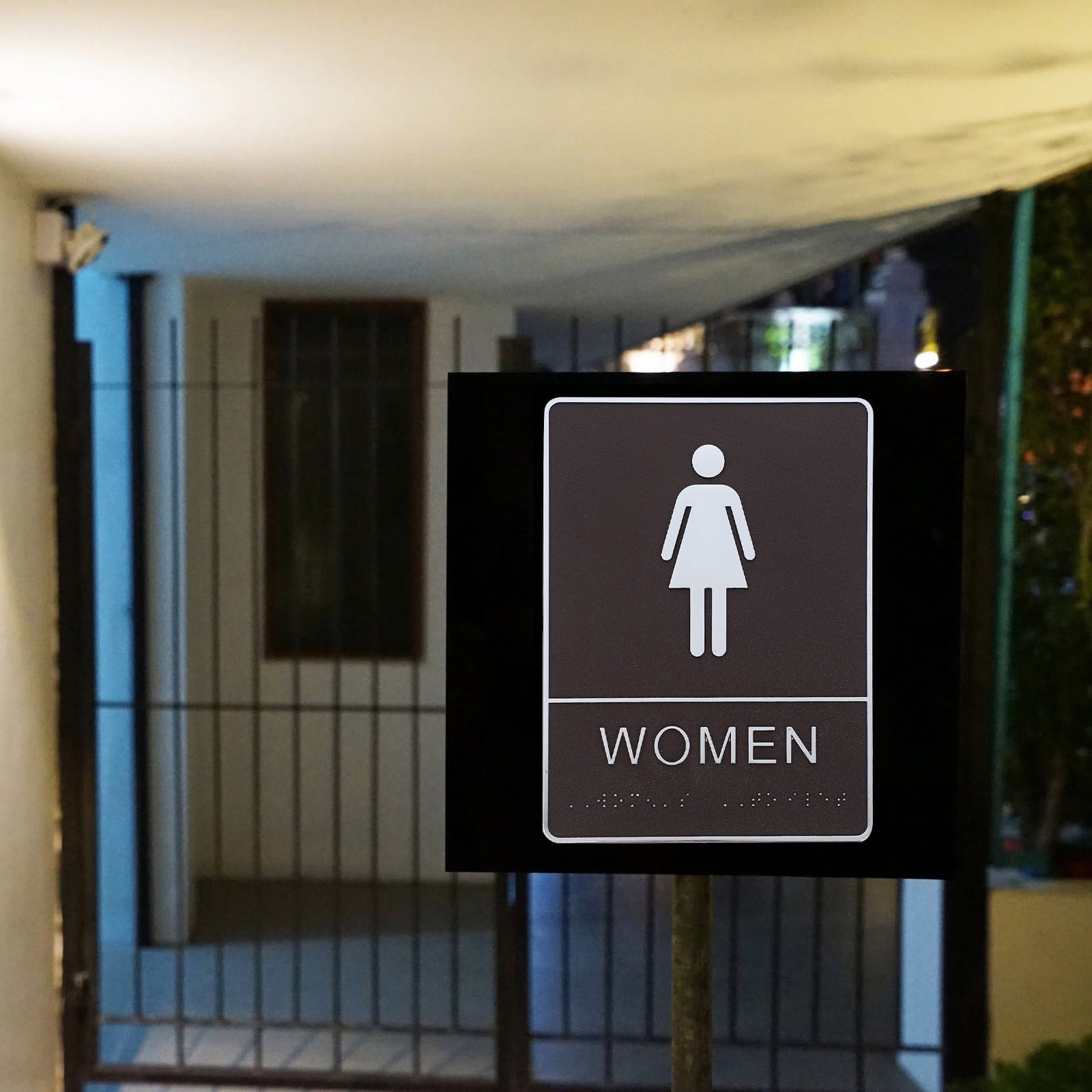 HONITANO 1 Pair Coffee Acrylic Male Female Restroom Sign for Modern ...