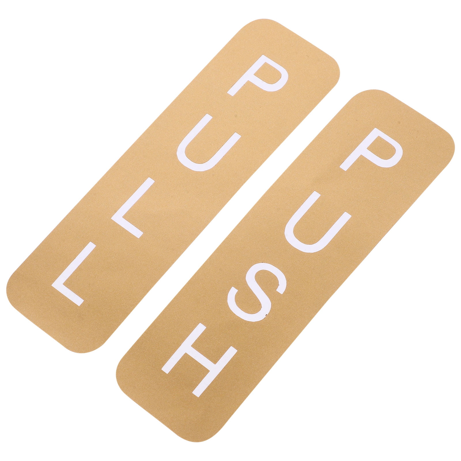 HONITANO 1 Pair Golden Pvc Rectangle Push Pull Door Sticker for ...