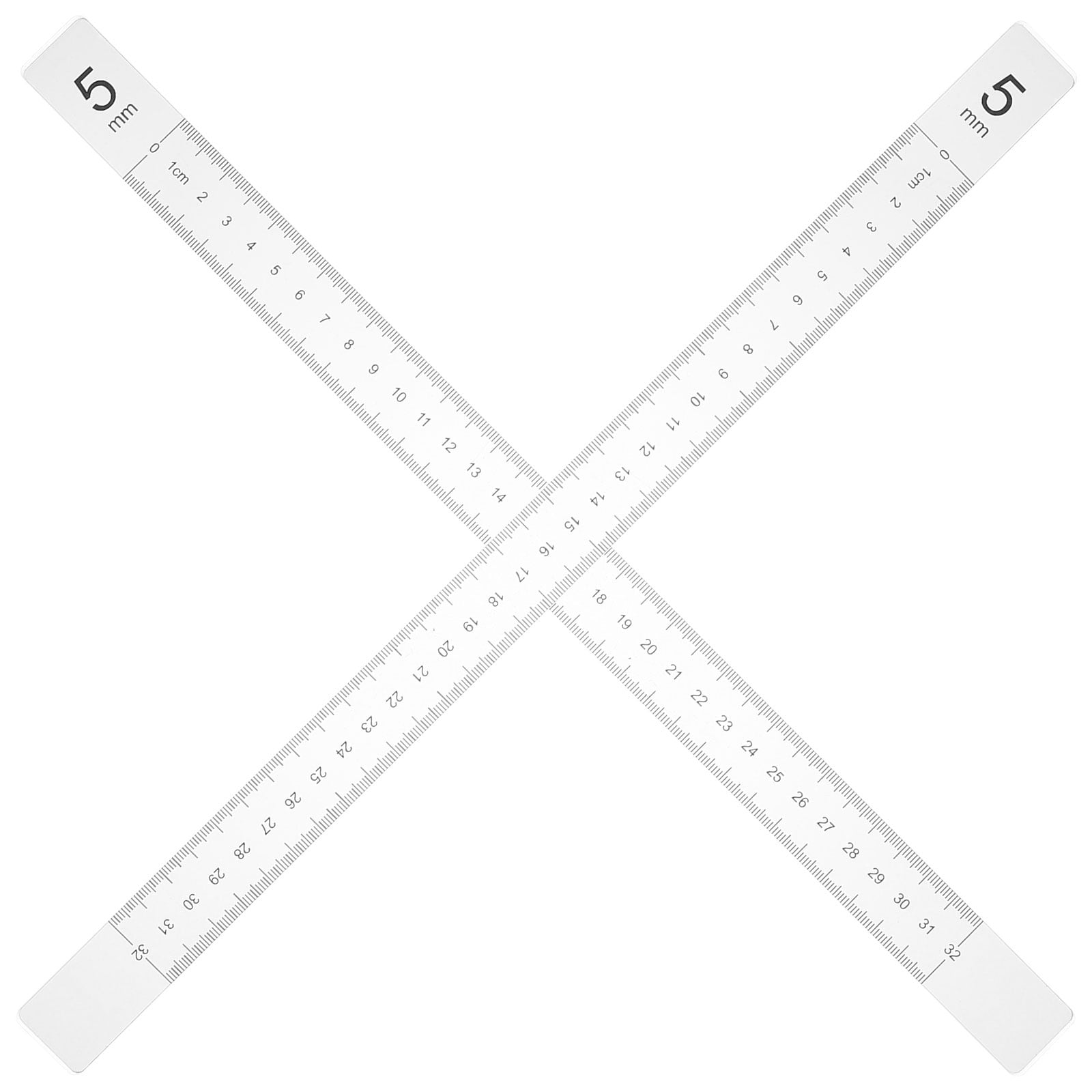 HONITANO 1 Pair Silver Acrylic Biscuit Balance Ruler Graduated Scale ...