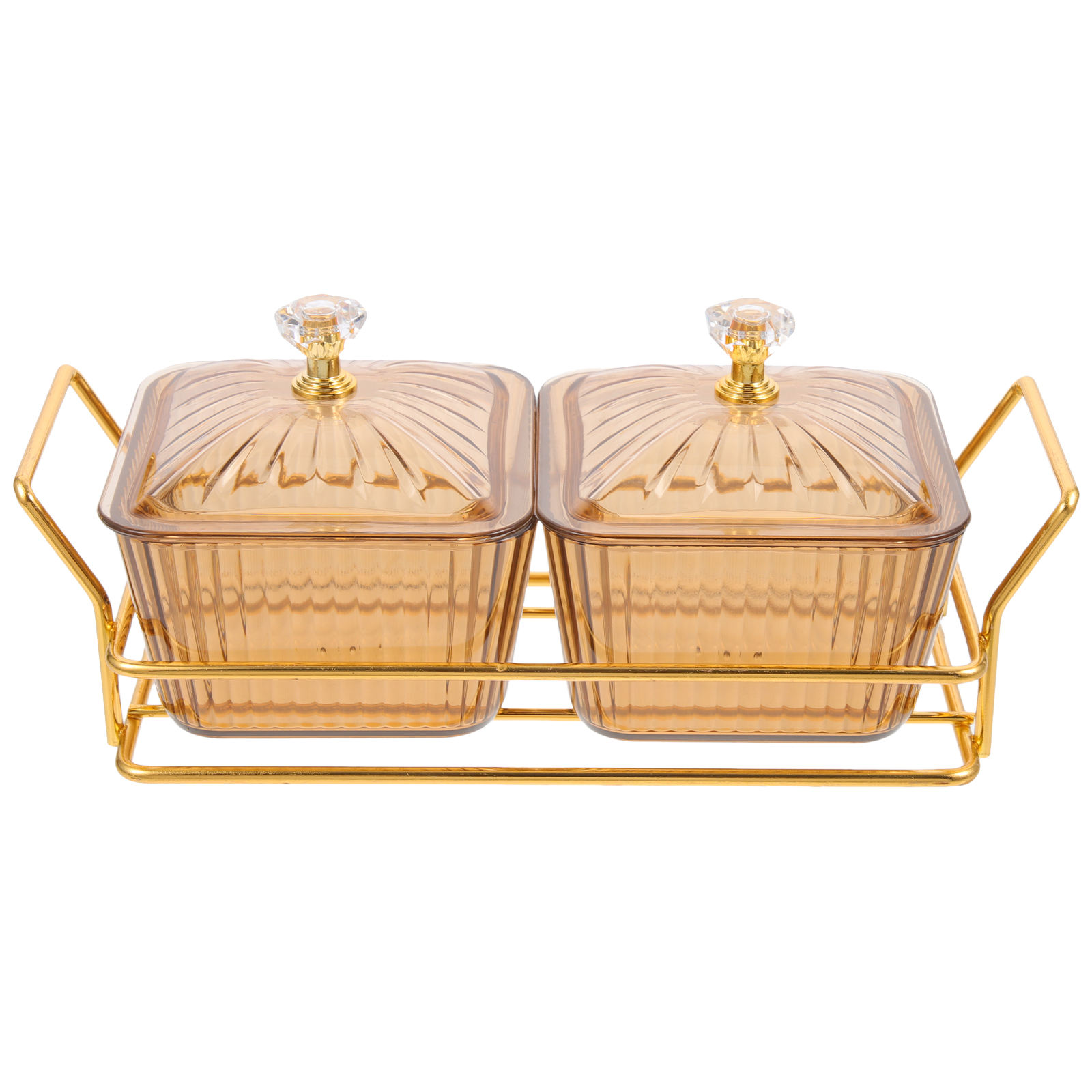 HONITANO 1 Set Golden Snack Serving Tray For Outdoor Use And present 7 ...